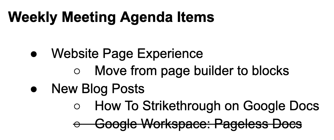 How To Strikethrough on Google Docs - Lexnet